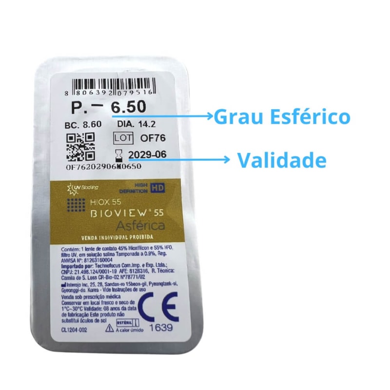 Lentes de contato Bioview 55 Asférica | Originalentes